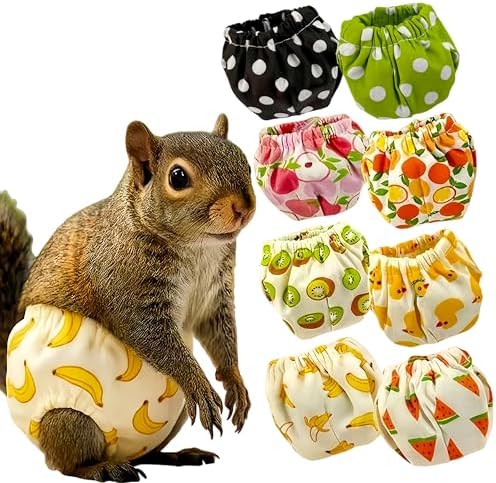 Amazon.com : Magnoloran 2PCS Washable Squirrel Diapers - Reusable Small ...