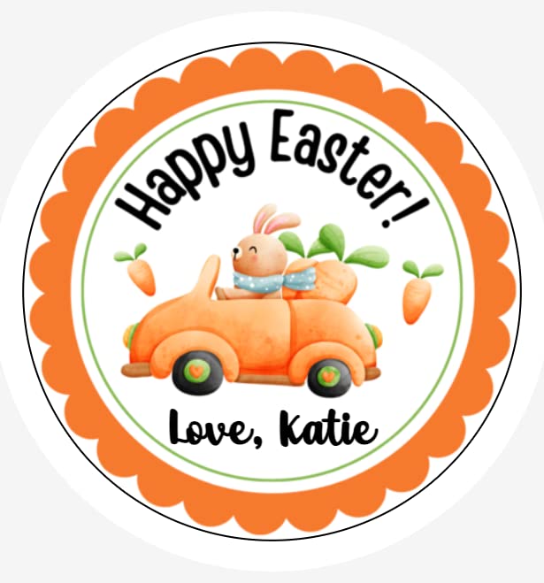 Amazon.com: Personalized Easter Stickers, 2" Round Sticker Labels ...