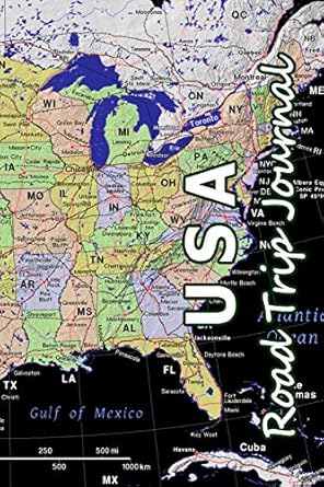 USA Road Trip Journal (Map-Themed Travel Diaries): Handy Books, Noon ...