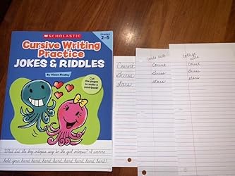 Amazon.com: Cursive Writing Practice: Jokes & Riddles: 0884788034965 ...