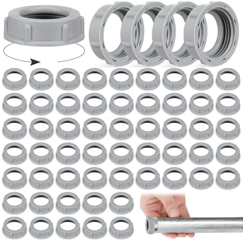Pushglossy 50 Pcs Plastic Insulating Bushing Threaded Electrical ...