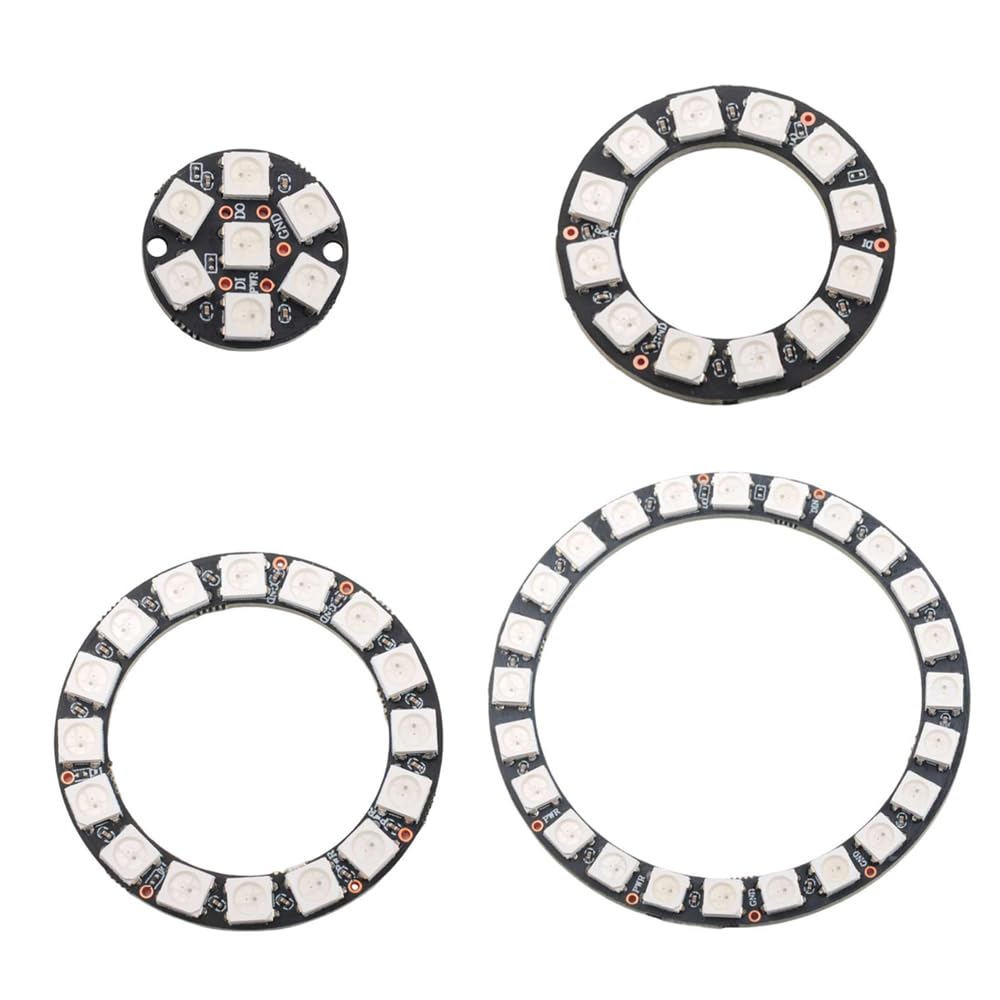 Sparkleiot 59 Bits WS2812 RGB LED Ring 7/12/16/24 Bits 5050 WS2812B LED ...