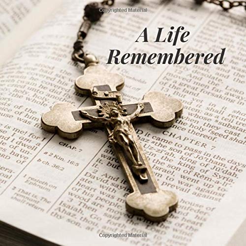 A Life Remembered: Cross Bible Christian Religious Verse Memorial ...