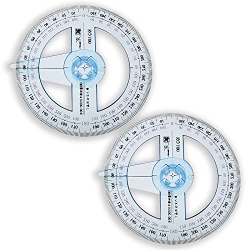 2Pcs 360 Degree Protractor Full Circle Protractor with Swing - Want It All