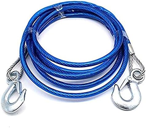 4M 5 Tons Steel Wire Tow Cable Tow Strap Towing Rope With Hooks For ...