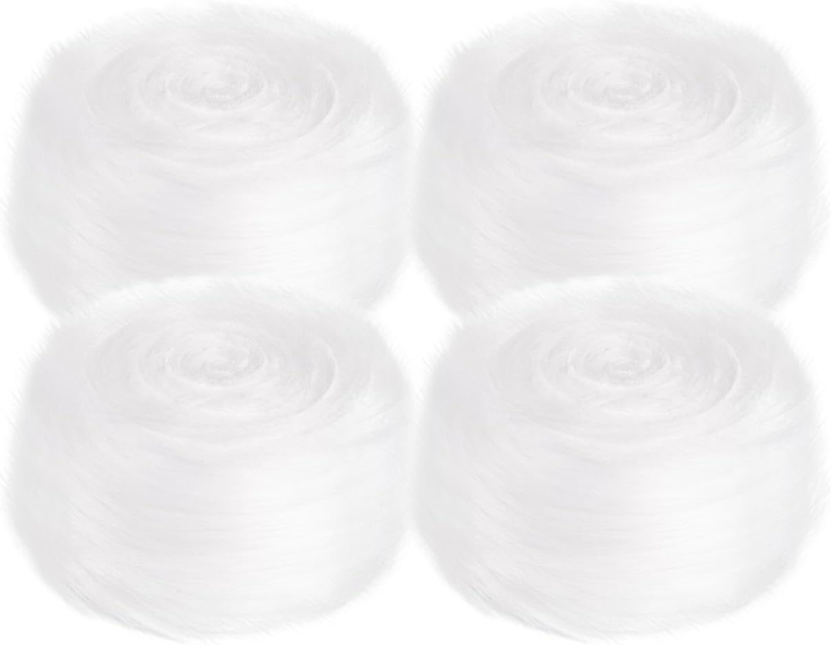 Amazon.com: FabricLA White Faux Fur Ribbon Trim Fabric - 1" Wide x 72 ...