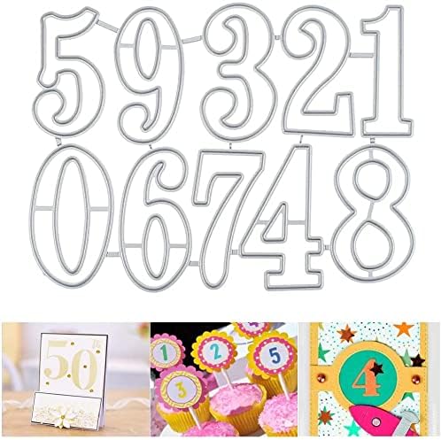 Ledoo Cutting Dies Numbers, Metal Cutting stencil Number, Embossing Die ...
