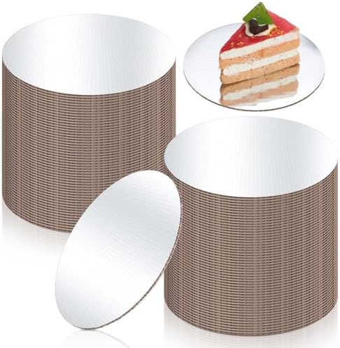 Amazon.com | Honeydak 50 Pack Golden Cake Base Grease Proof Circle ...