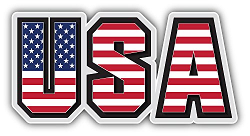 Amazon.com - USA World Flag Slogan Car Bumper Sticker Decal
