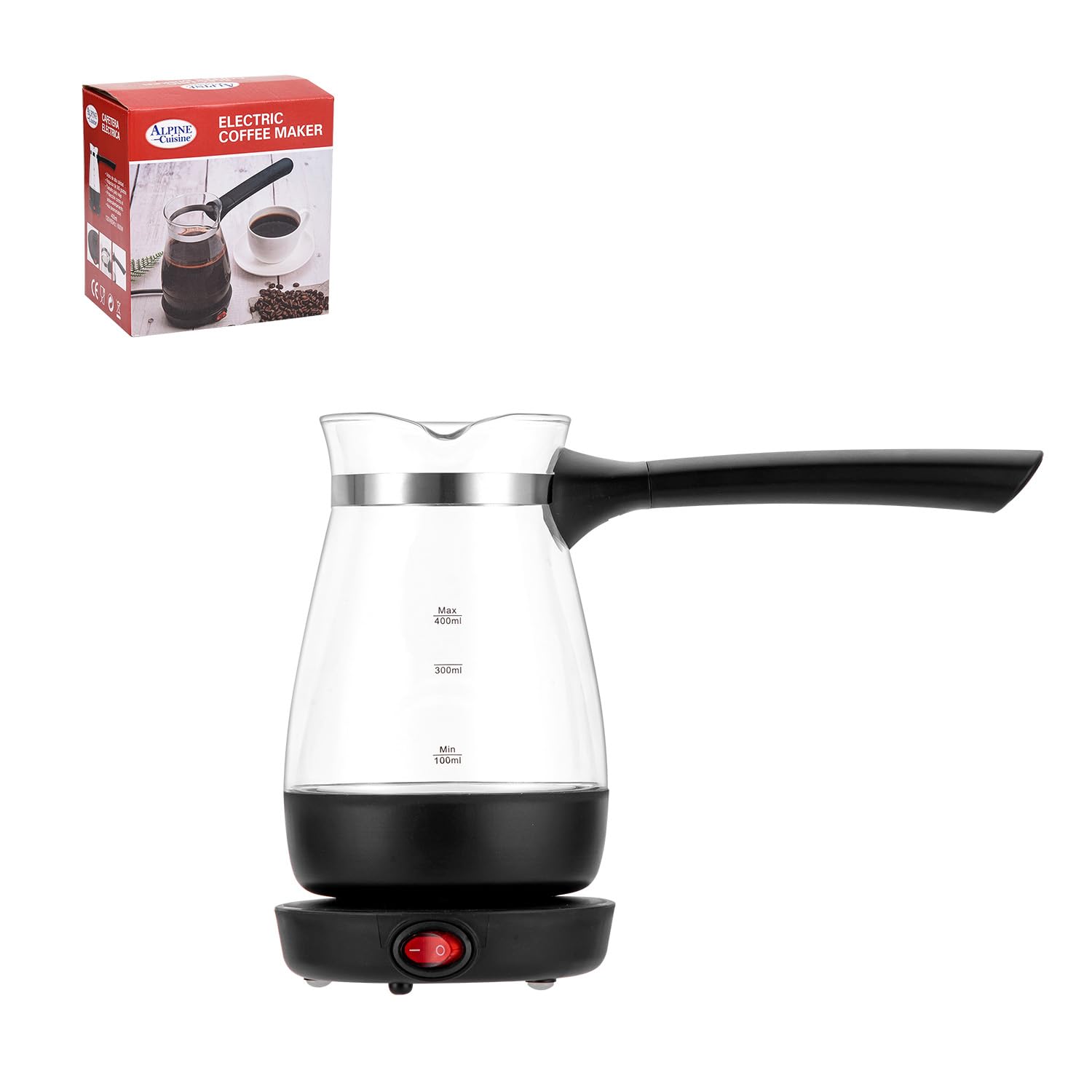 Snapklik.com : Alpine Cuisine Electric Glass Coffee Maker 400ml 120V ...