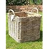 Very Strong Excellent Quality Lined Square Log Basket / Storage Basket ...