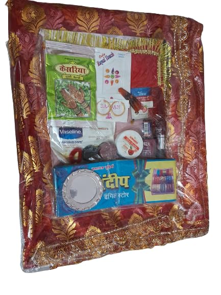 MATA Rani ki Chunri Big Size 2 Meter Long 16 Sringar Kit : Amazon.in ...