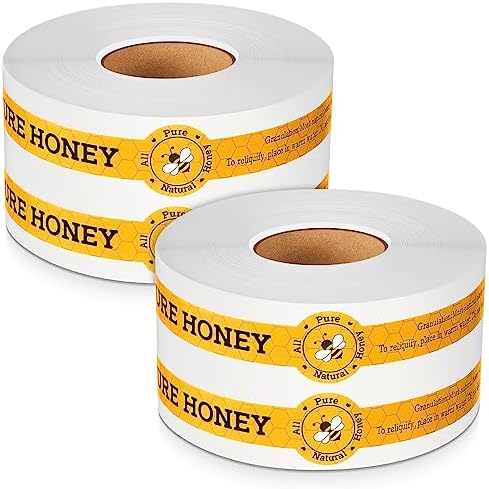 Amazon.com: Pure Natural Honey Jars and Bottles Labels 2 x 3 Inch Honey ...