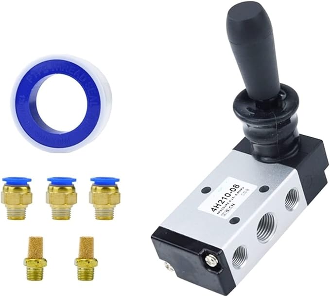 SOLTAIREJACO 5 Way 2 Position Air Hand Lever Pneumatic Control Valve ...