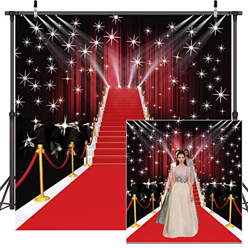 Buy Dudaacvt 8x8ft Red Carpet Vinyl Photography Backdrop Happy Birthday ...