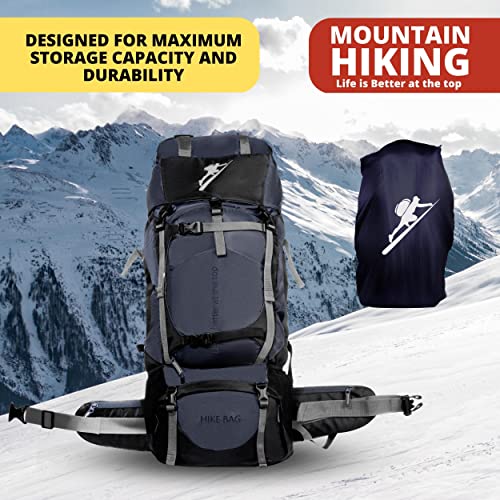 Buy HIKE Travel Rucksack 60L Trekking Backpack Waterproof with Rain ...