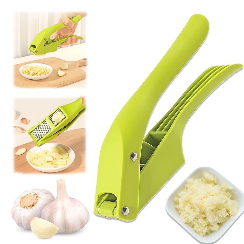 Amazon.com: Suuker Garlic Press, 2 In 1 Garlic Mincer Garlic Crusher ...