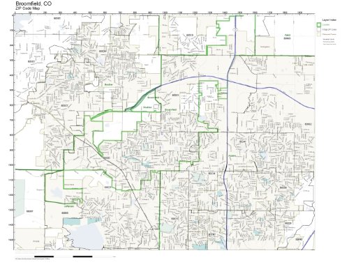 ZIP Code Wall Map of Broomfield, CO ZIP Code Map Laminated: Amazon.com ...