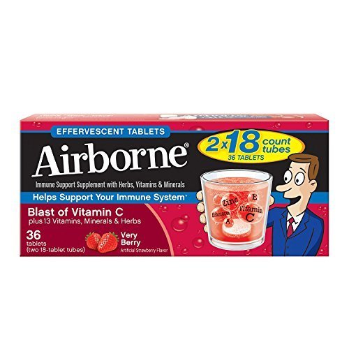 Airborne - Effervescent Tablets - Verry Berry - 36 ct. by Airborne