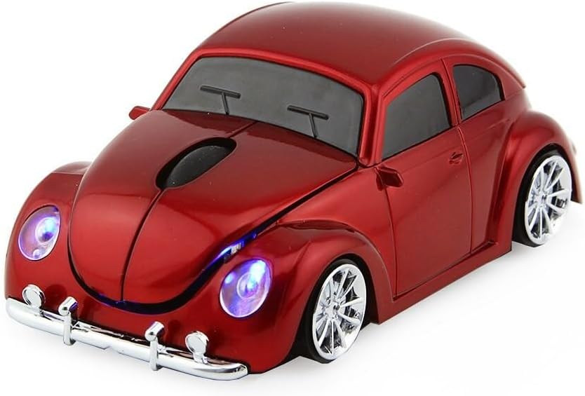 Mouse Carro Vocho Inalambrico Rojo Envio de México : Amazon.com.mx ...