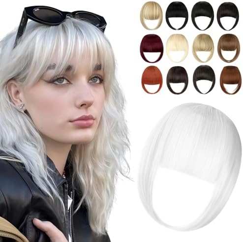 Amazon.com : Cephermer Clip in Bangs, Synthetic French Bangs Hair Clip ...