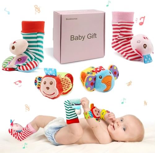 Amazon.com: Infant Rattle Toys 0 to 3 Years, Baby Wrist Rattle Foot ...