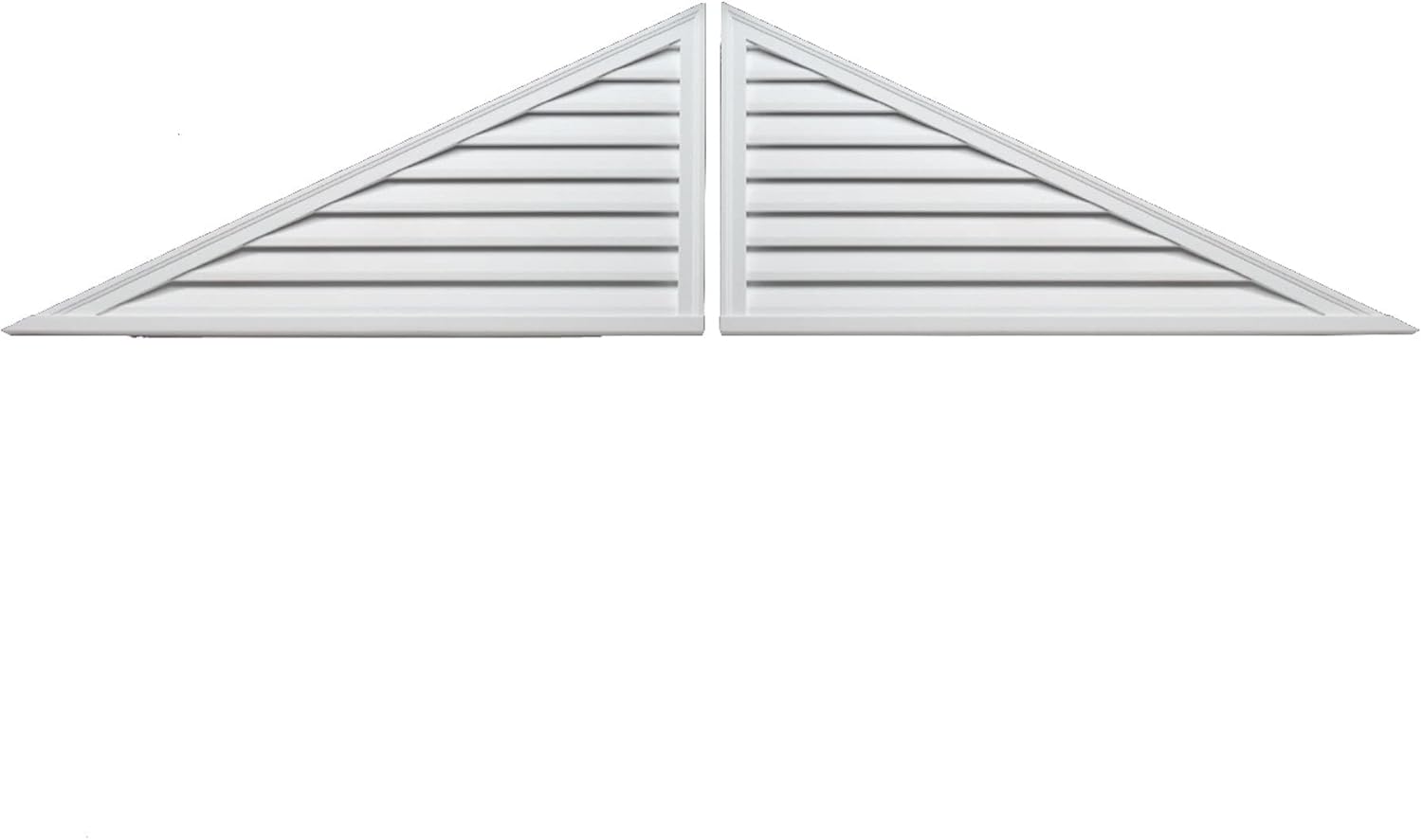 Fypon Decorative Louver Two Piece Triangle - Brickmould Style | 120" x ...