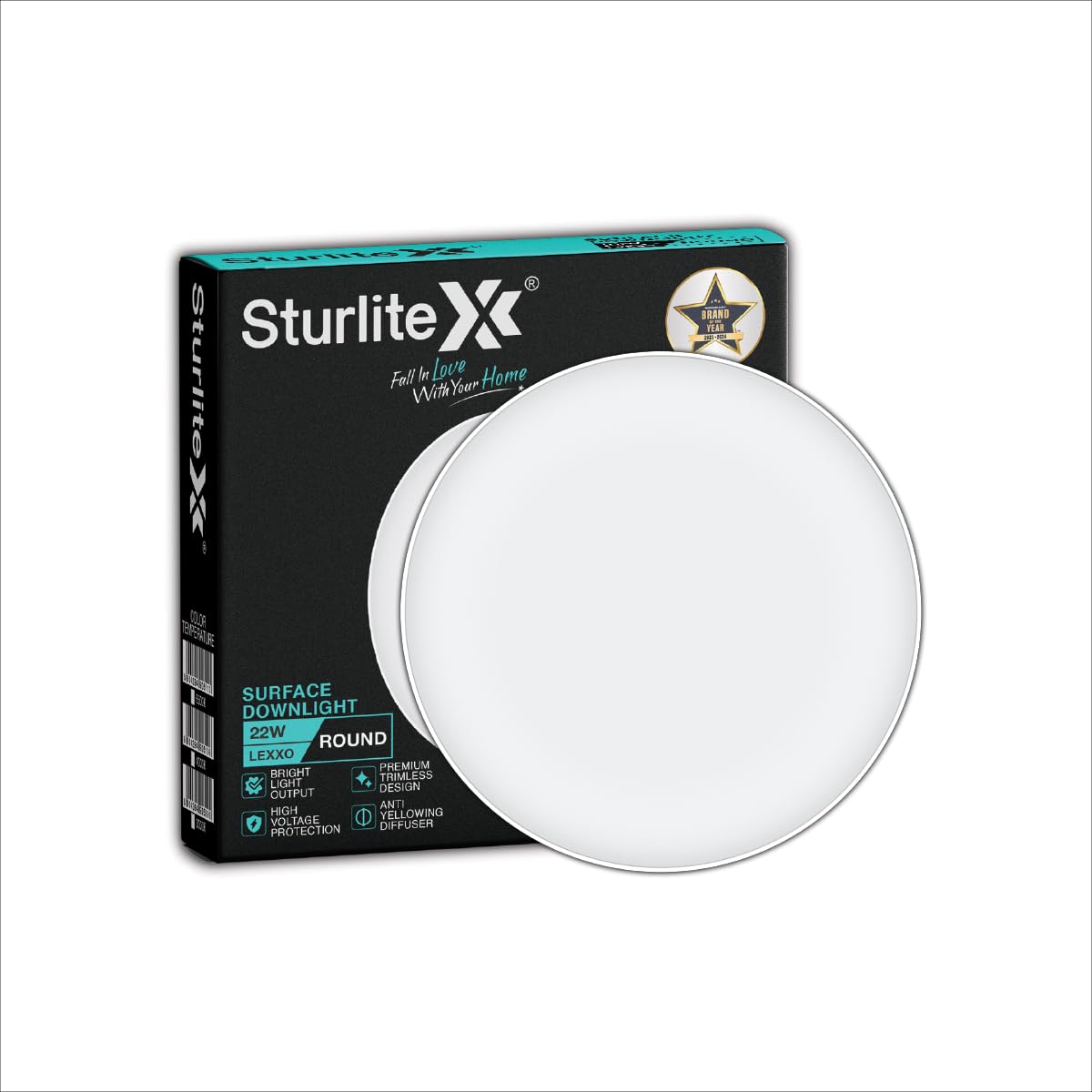 Buy Sturlite Lexxo 22W Round LED Surface Light| 6500K Cool White Color ...