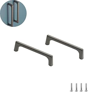 Xisakaca Matte Gray Cabinet Pulls,Modern Minimalist Cabinet Handle ...