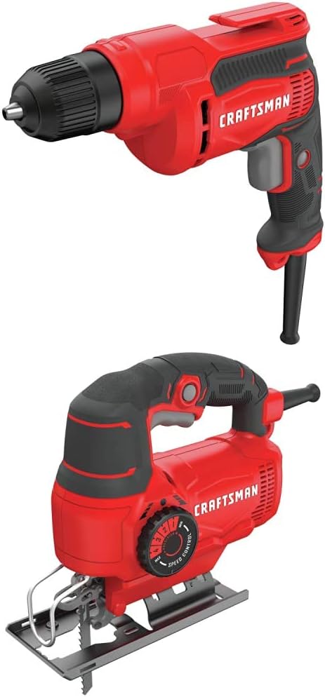 Amazon.com: CRAFTSMAN Drill/Driver, 7-Amp, 3/8-Inch with Jig Saw, 5.0 ...