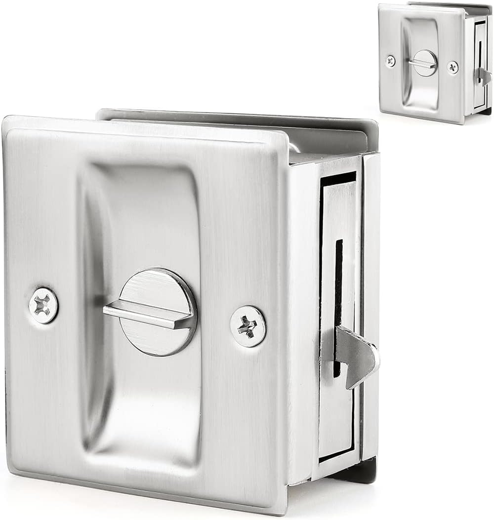 SCHLAGE LOCK CO SC991B-619 Sliding DR Lock, Satin Nickel - Schlage Door ...