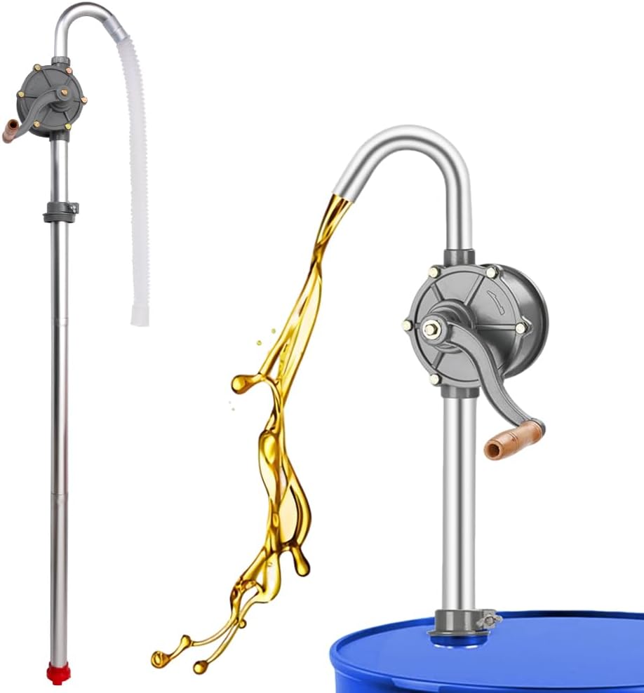 Amazon.com: HY-SPEED 55 Gallon Drum Pump, Upgraded All-Aluminum Manual Hand Transfer Barrel Pump ...