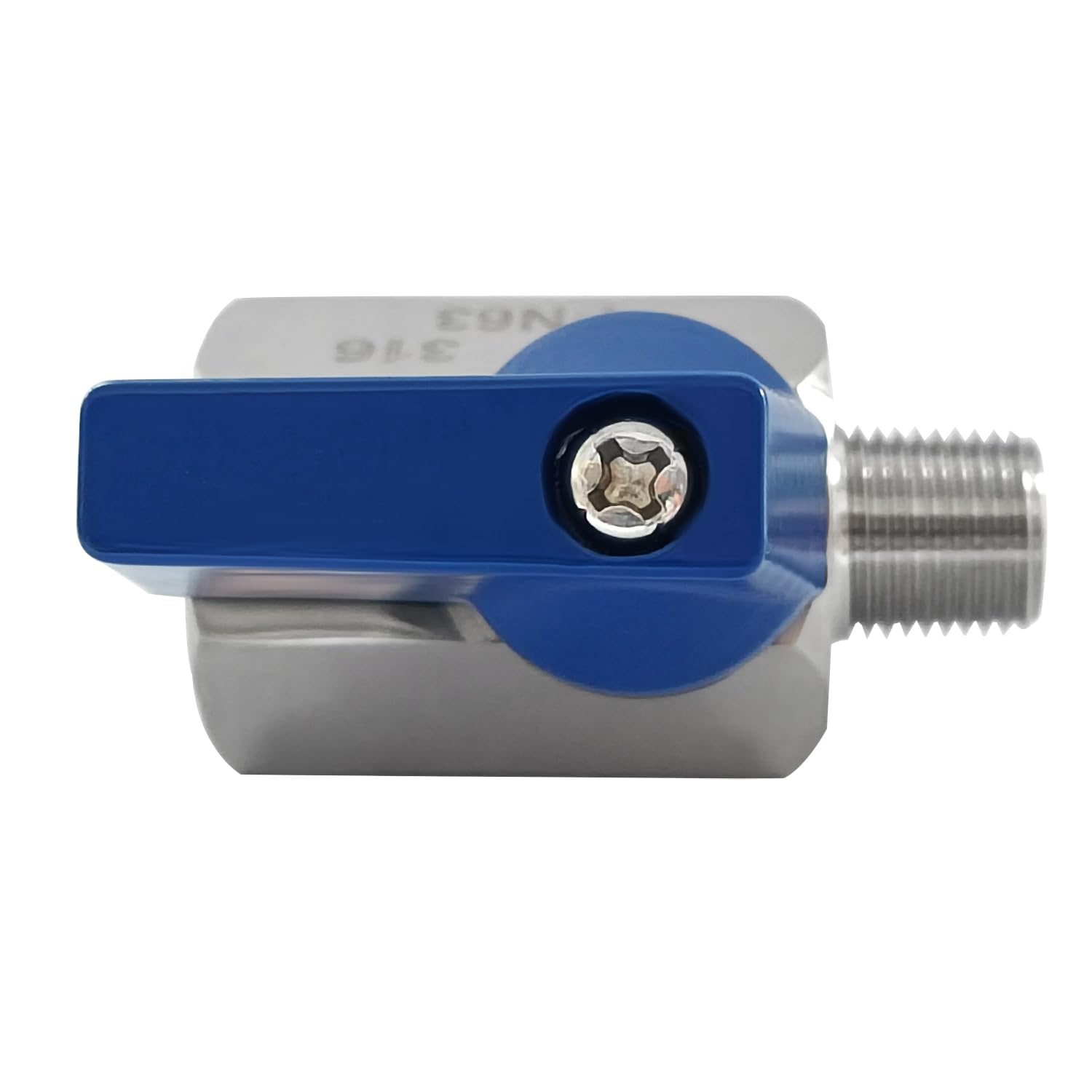 Snapklik.com : Fitvell 316 Stainless Steel Mini Ball Valve 1/8 NPT ...