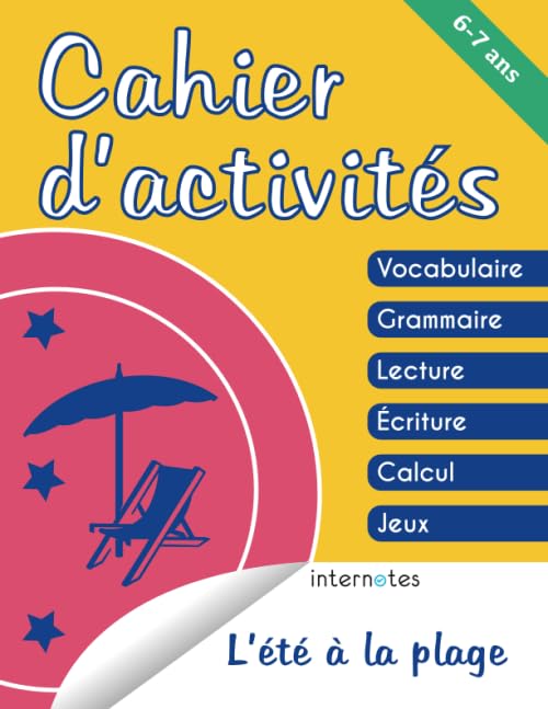 Cahier d'activités - 6/7 ans - L'été à la plage - Vocabulaire ...