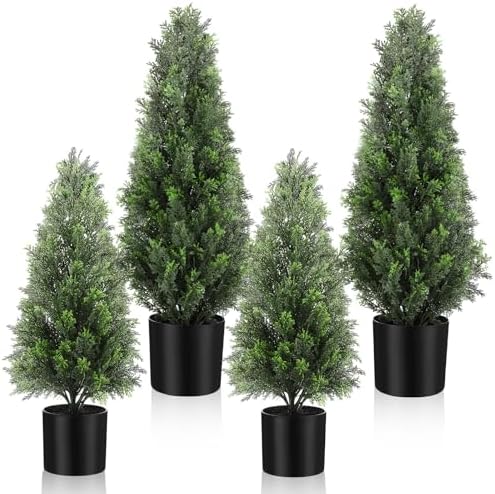 Amazon.com: Nearly Natural 2ft UV Resistant Artificial Cedar Pine Tree ...
