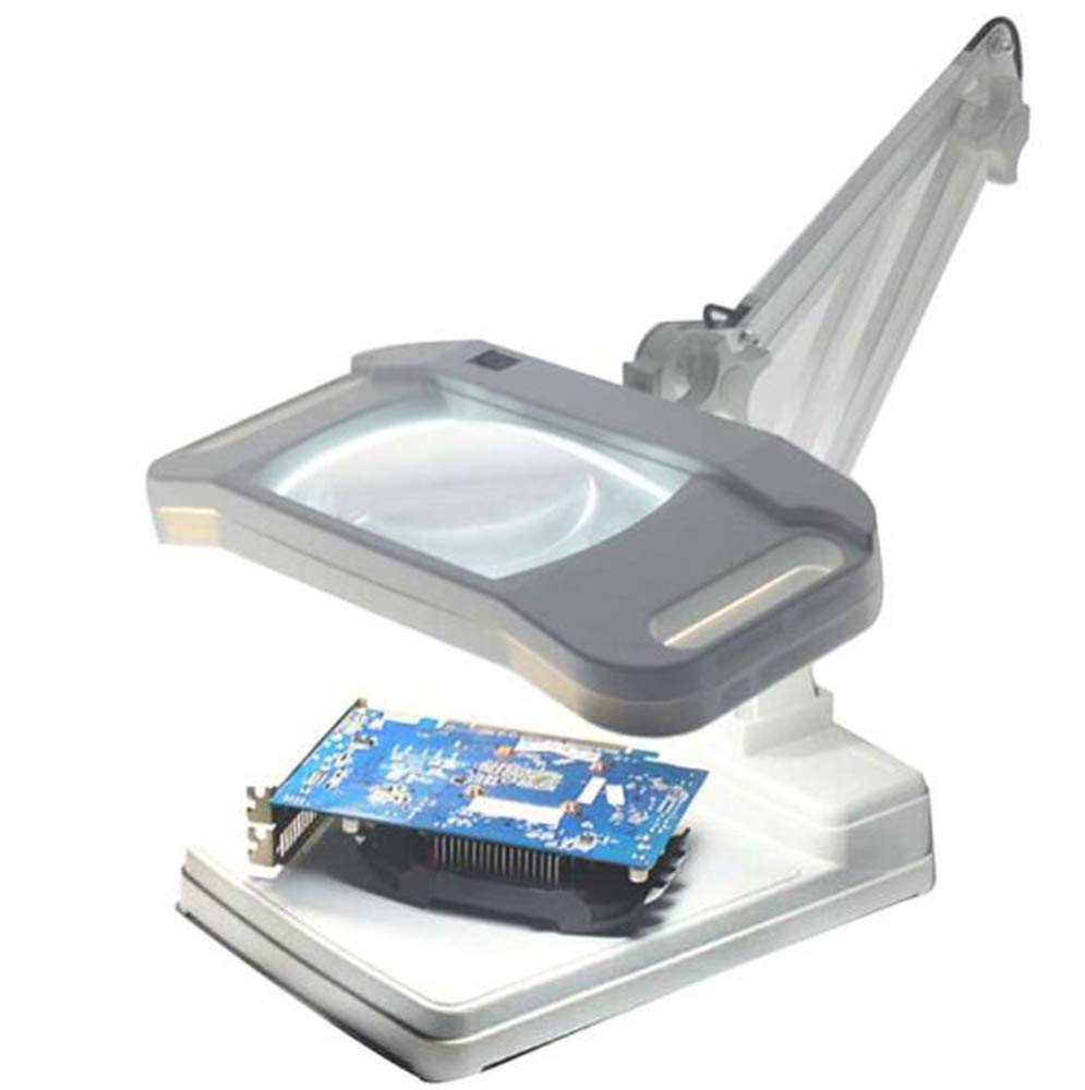 Amazon.com: Desktop Magnifier Lamp with Led Light Led Magnifying Lamp ...