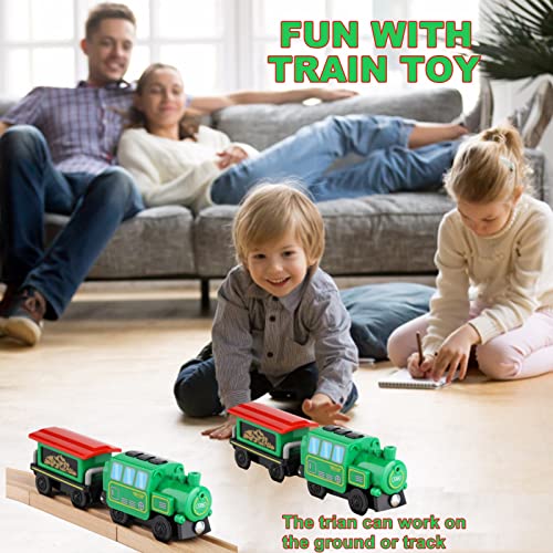 Battery Operated Train Set for Wooden Train Track,Electric Magnetic ...
