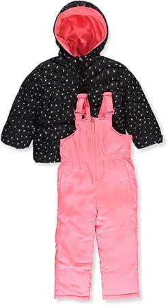 Amazon.com: Pink Platinum Girls' 2-Piece Hearts Snowsuit Set - black ...