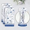 Amazon.com: Arquiel Blue Rose Watercolor Floral Print Cloth Napkins 100 ...