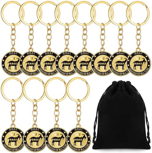 Amazon.com: Nosiny 12 Pcs G. O. A. T Greatest of All Time Keychain Goat ...