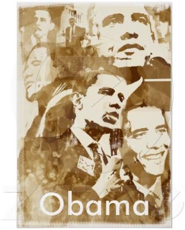 Amazon.com: Obama Collage 2 poster (vintage color) by akamundo: Prints ...