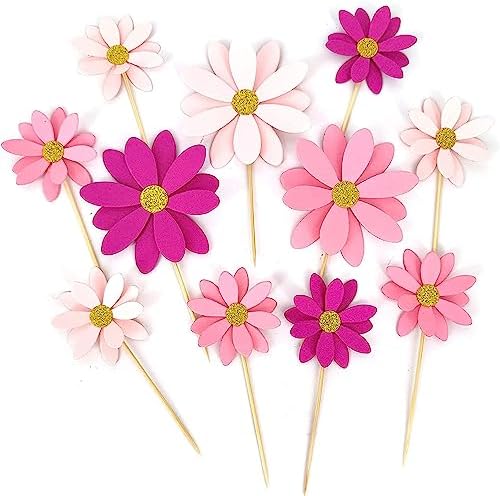 Incrizma Blush Pink Daisy Party Picks Cupcake Toppers Toothpicks Food ...