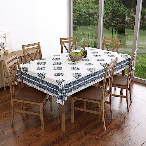 Buy BLOCKS OF INDIA Cotton Hand Block Print Rectangular Table Cloth For ...