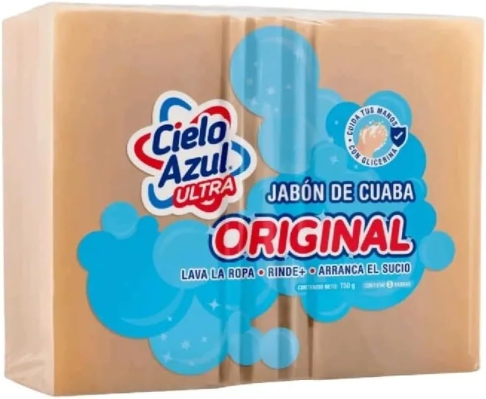 Cielo Azul Jabon Cuaba Lava Ropa – 2 Pack De 5 Barras Cada – Yaxa Colombia