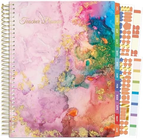 Amazon.com : SUNEE Deluxe Teacher Planner 2025-2026, Lesson Planner ...