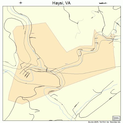 Amazon.com: Large Street & Road Map of Haysi, Virginia VA - Printed ...