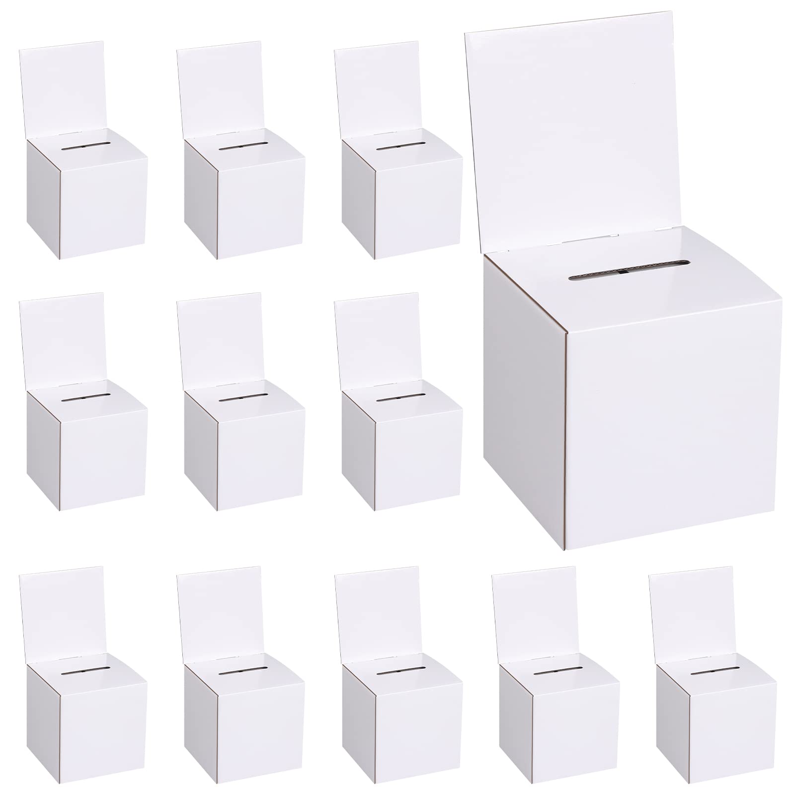 Buy KYODOLED 12 Pack Cardboard Raffle Box with Slot,6 x 6 x 6 Inch ...