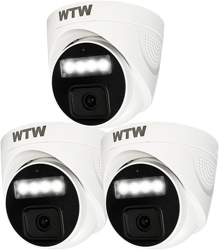 Amazon.co.jp: WTW 塚本無線 800万画素防犯灯ドームカメラ 3台【PoE追加 防犯カメラ】WTW-XPDR1972EAW : 家電＆カメラ