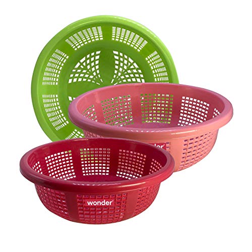 Wonder Homeware Kusum Basket/Washing Bowl for Fruits, Vegetables,Pasta ...