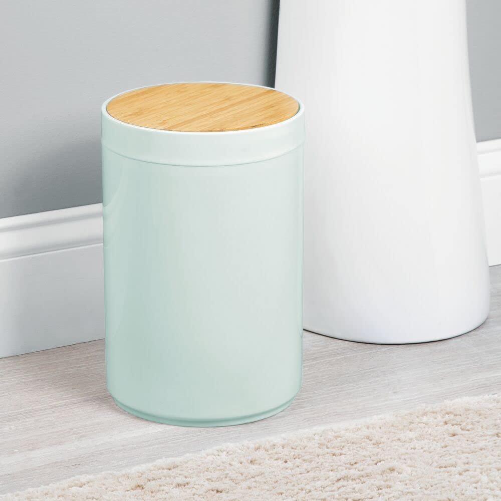 Snapklik.com : mDesign Plastic Round Trash Can Small Wastebasket ...